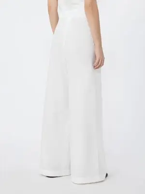 Max Mara Wide-leg Cotton Poplin Trousers