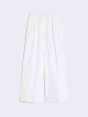 Max Mara Wide-leg Cotton Poplin Trousers