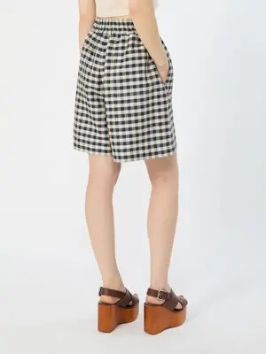 Max Mara Vichy Checked Bermuda Shorts