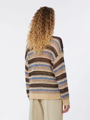 Max Mara Linen And Cotton Yarn Jumper - Brown