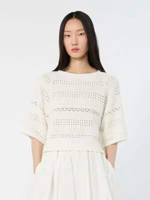 Max Mara Crochet Cotton Sweater