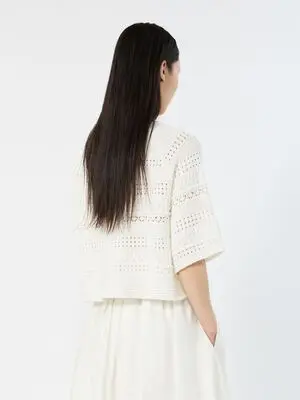 Max Mara Crochet Cotton Sweater
