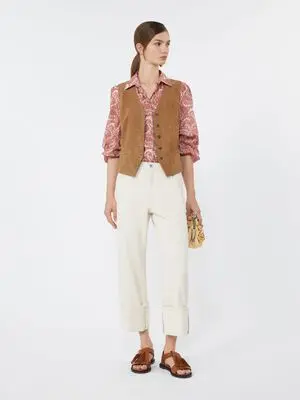 Max Mara Suede Waistcoat