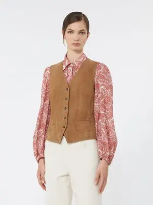 Max Mara Suede Waistcoat