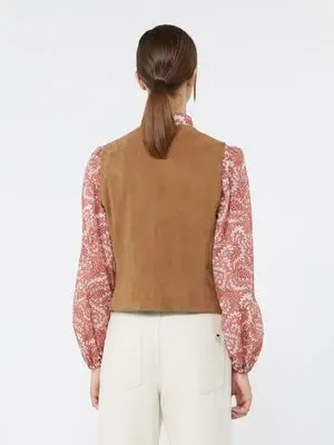 Max Mara Suede Waistcoat