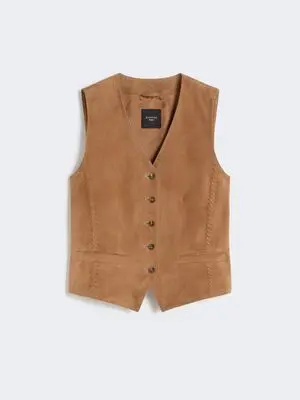 Max Mara Suede Waistcoat