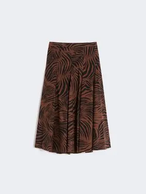 Max Mara Printed Poplin Midi Skirt