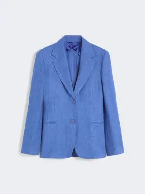 Max Mara Linen Twill Blazer - Navy