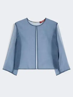 Max Mara Silk Organza Cropped Jacket