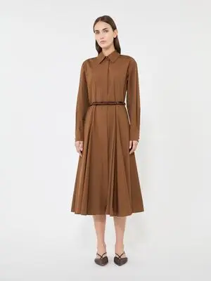 Max Mara Long Poplin Shirt Dress - Clay