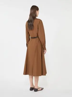 Max Mara Long Poplin Shirt Dress - Clay