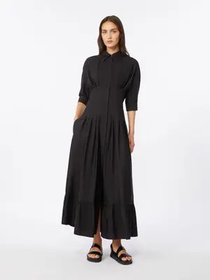 Max Mara Cotton Poplin Fit And Flare Dress