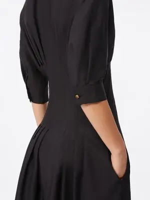 Max Mara Cotton Poplin Fit And Flare Dress