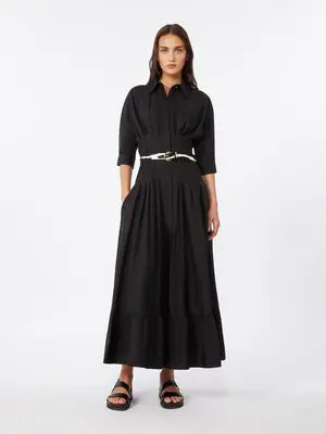 Max Mara Cotton Poplin Fit And Flare Dress