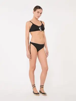 Max Mara Reversible Double Jersey Bikini Bottom - Black