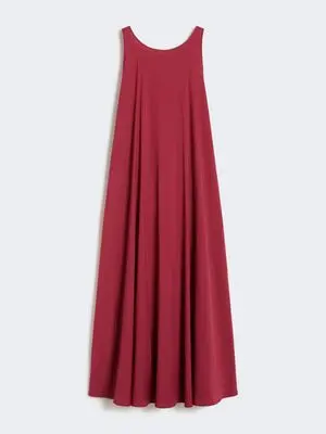 Max Mara Flared Stretch Poplin Maxi Dress - Geranium