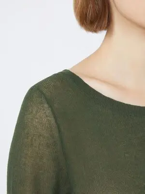 Max Mara Slim-fit Cotton-blend Sweater - Kaki