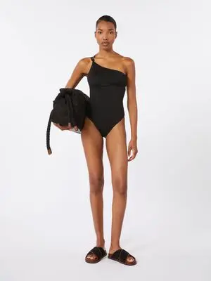 Max Mara One-shoulder One-piece Swimsuit - Black
