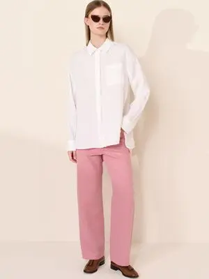 Max Mara Linen Canvas Shirt - Optical White
