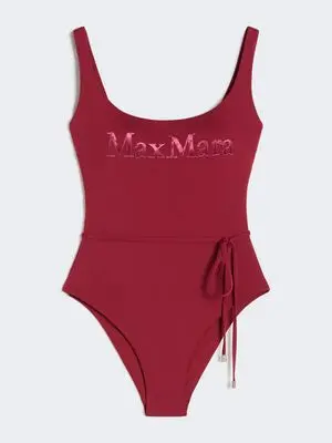 Max Mara Jersey Logo One-piece Swimsuit - Geranium