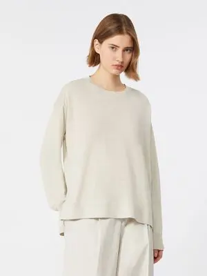 Max Mara Linen Yarn Crewneck Sweater - Ivory
