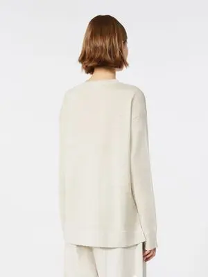 Max Mara Linen Yarn Crewneck Sweater - Ivory