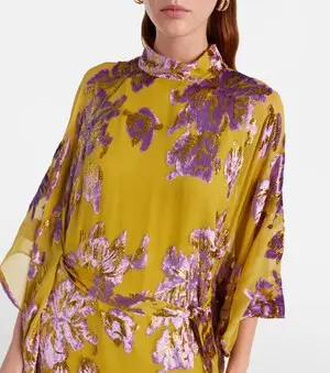 TALLER MARMO Leonor Floral Fil Coupé Kaftan