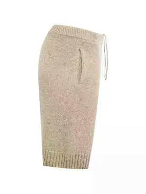 Auralee Drawstring Pocket Knit Shorts - Neutrals