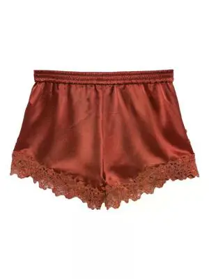 Cynthia Rowley Embroidered Satin Shorts