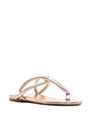 DEL CARLO Knot-detail Flat Sandals - Pink