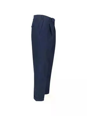 PT TORINO Button Pleat Trousers - Blue