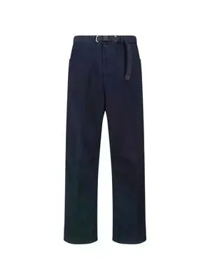 White Sand Button Detailed Pants For Men