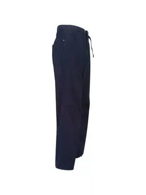 WHITE SAND Belted Trousers - Blue