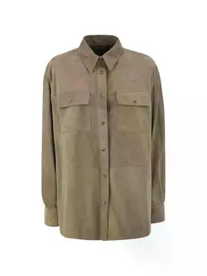 Brunello Cucinelli Patch Pocket Suede Overshirt