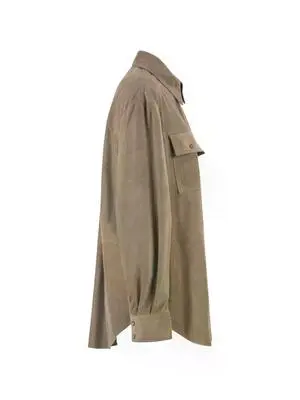 Brunello Cucinelli Patch Pocket Suede Overshirt