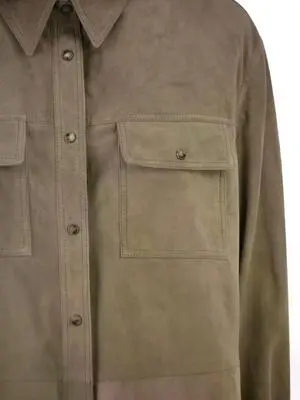 Brunello Cucinelli Patch Pocket Suede Overshirt