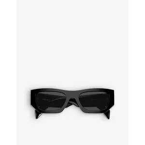 Prada Pillow-shaped Acetate Sunglasses - Black