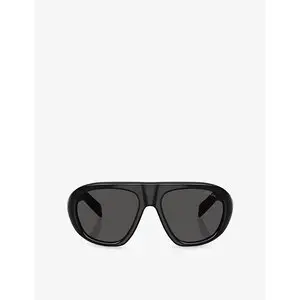 Prada Irregular-frame Acetate Sunglasses - Black