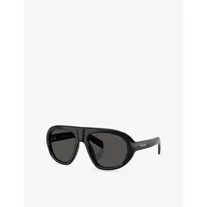 Prada Irregular-frame Acetate Sunglasses - Black