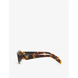Prada Pr 26zs Irregular-shape Sunglasses - Brown