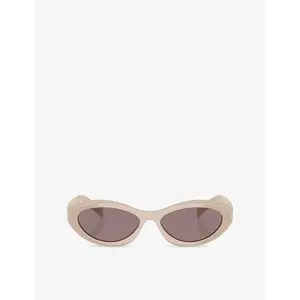 Prada Irregular-frame Acetate Sunglasses - Pink