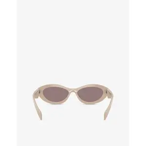 Prada Irregular-frame Acetate Sunglasses - Pink