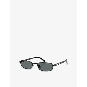 Prada Rectangle-frame Metal Sunglasses