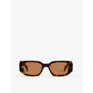 Prada Pr 17ws Rectangle-frame Sunglasses - Yellow