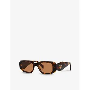 Prada Pr 17ws Rectangle-frame Sunglasses - Yellow