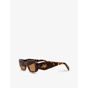 Prada Pr 17ws Rectangle-frame Sunglasses - Yellow