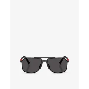 Prada Pilot-frame Metal Sunglasses - Black