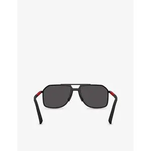 Prada Pilot-frame Metal Sunglasses - Black
