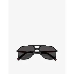 Prada Pilot-frame Metal Sunglasses - Black