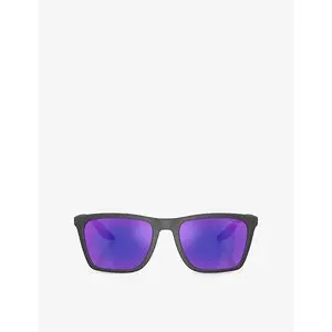 Prada Ps B08s Pillow-frame Sunglasses - Grey